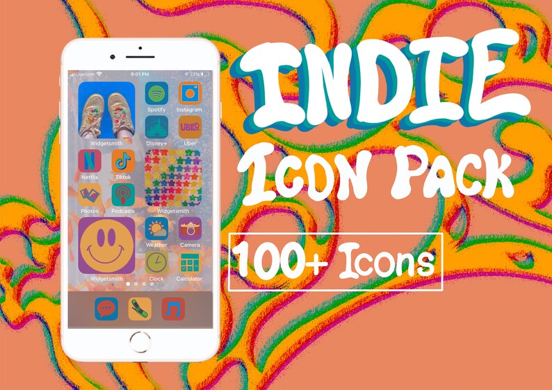 Indie iOS 14 icons pack | Etsy