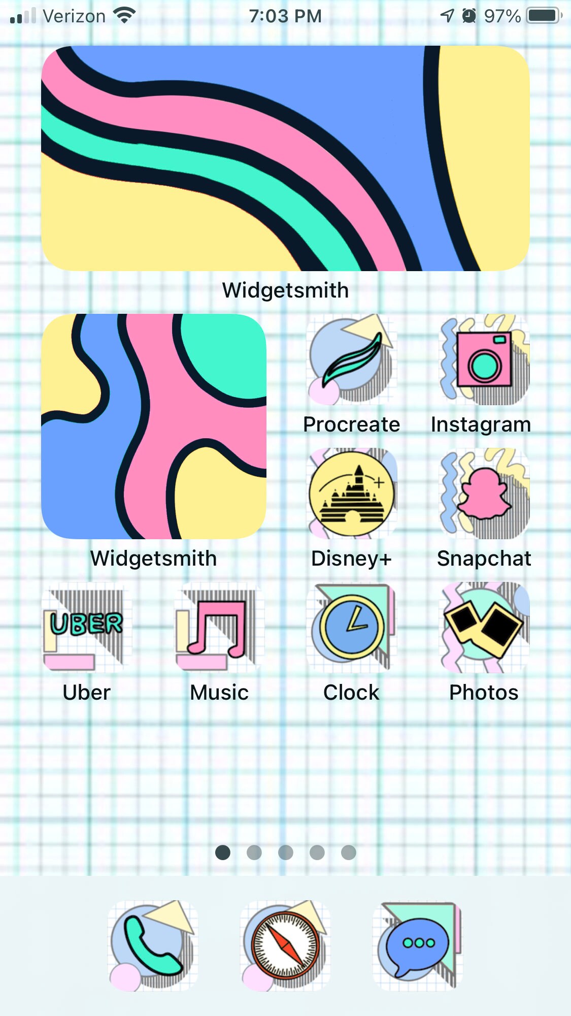 80s Cartoon Retro Icons Vintage Pastel App Icon Pack - Etsy