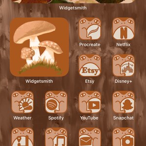 Frog Icons Orange 70s Icons Ios 14 Ios 15 Mushroom Lily Pads Homescreen ...
