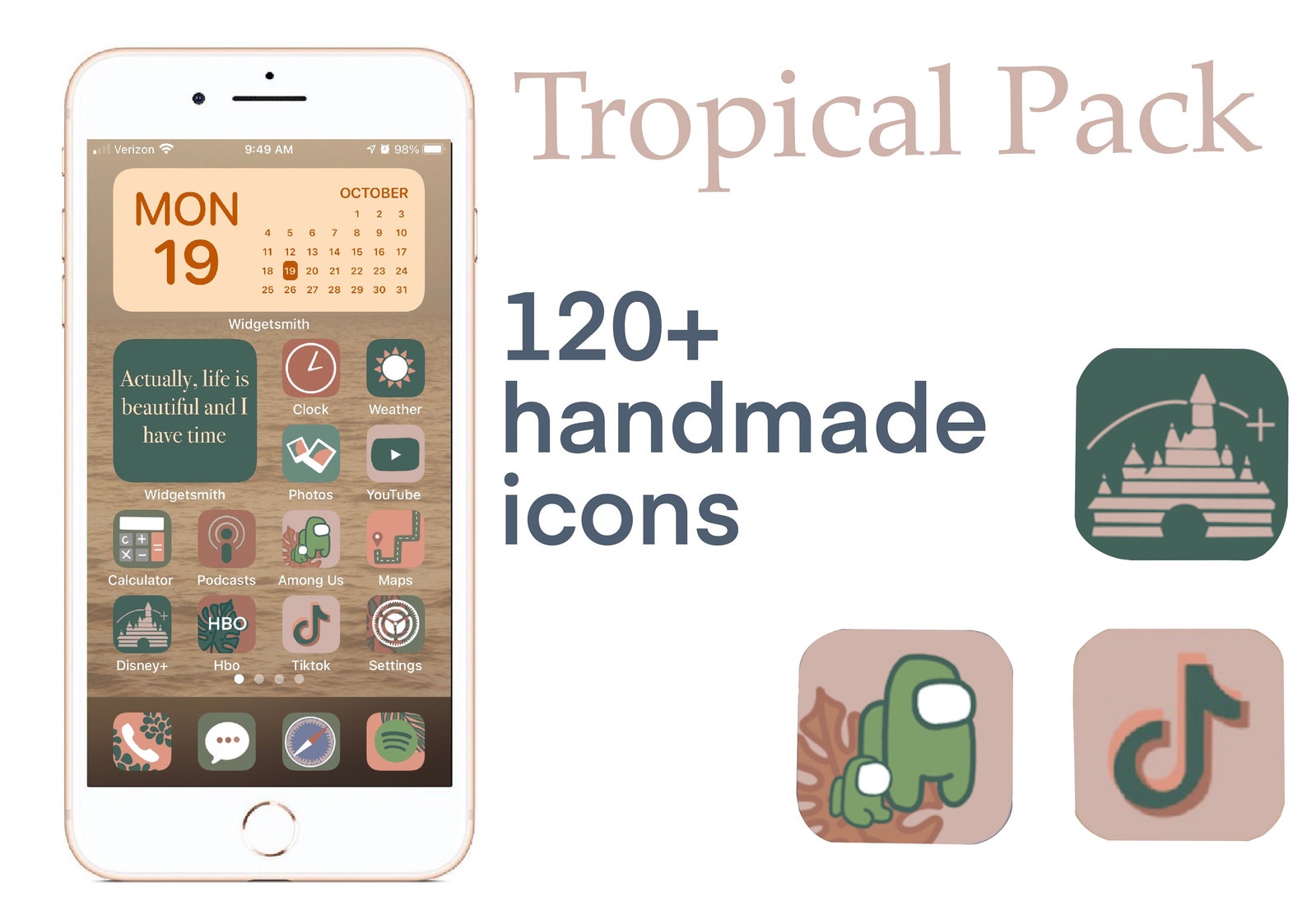 Modern Tropical Ios 14 Icons Pack - Etsy Canada