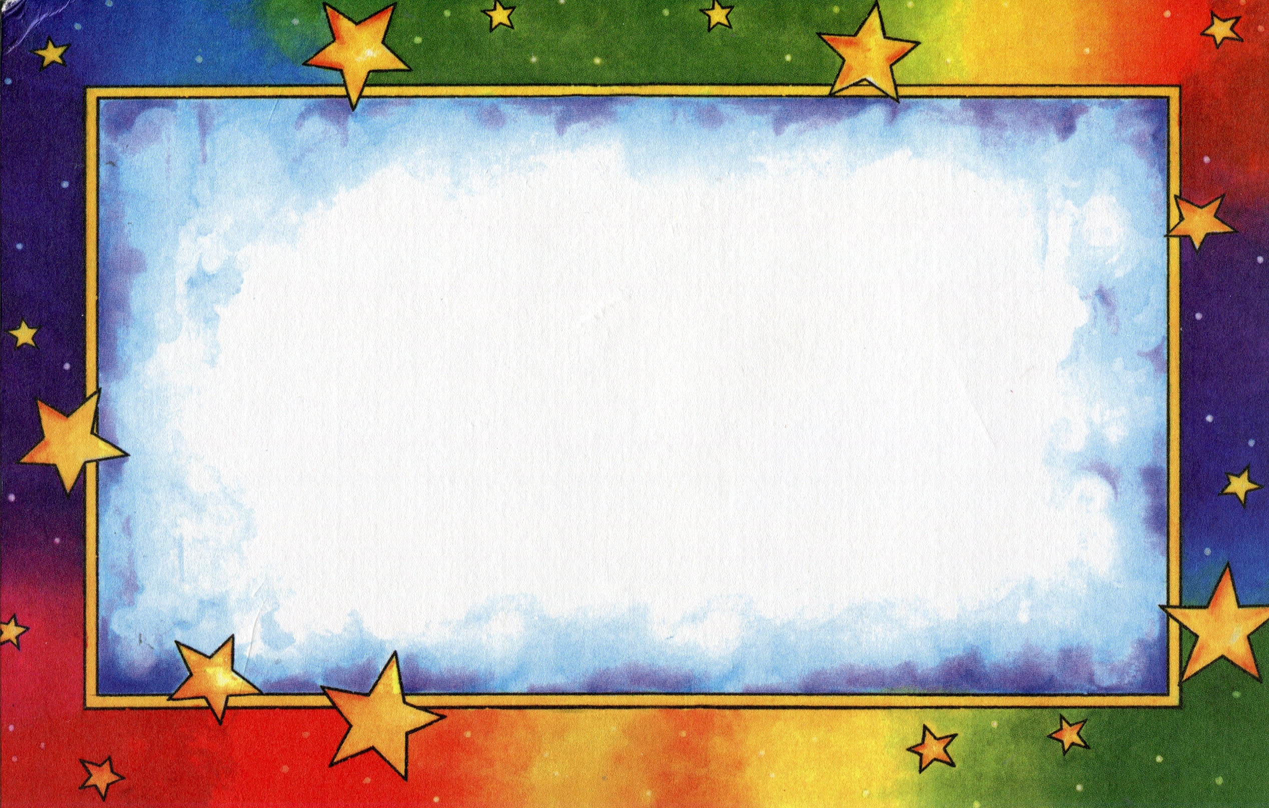 80s Vintage Watercolor Rainbow Cardstock Set of 5 Double Sided Rainbow ...