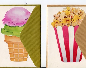 Popcorn Note Card - Etsy