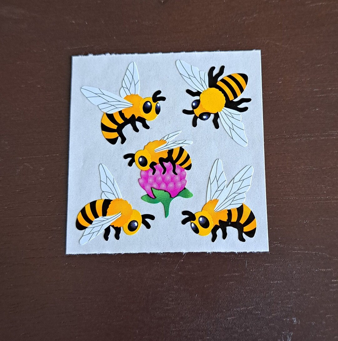 Vintage Sandylion Bee Stickers ~ Bumblebee Honeybees With Clover - Etsy