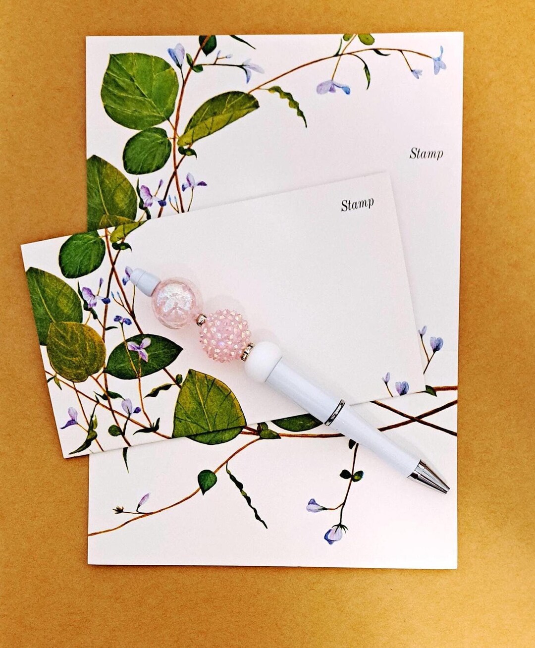 70s 80s Vintage Botanical Self Mail Postalettes ~ Leaves & Violet ...