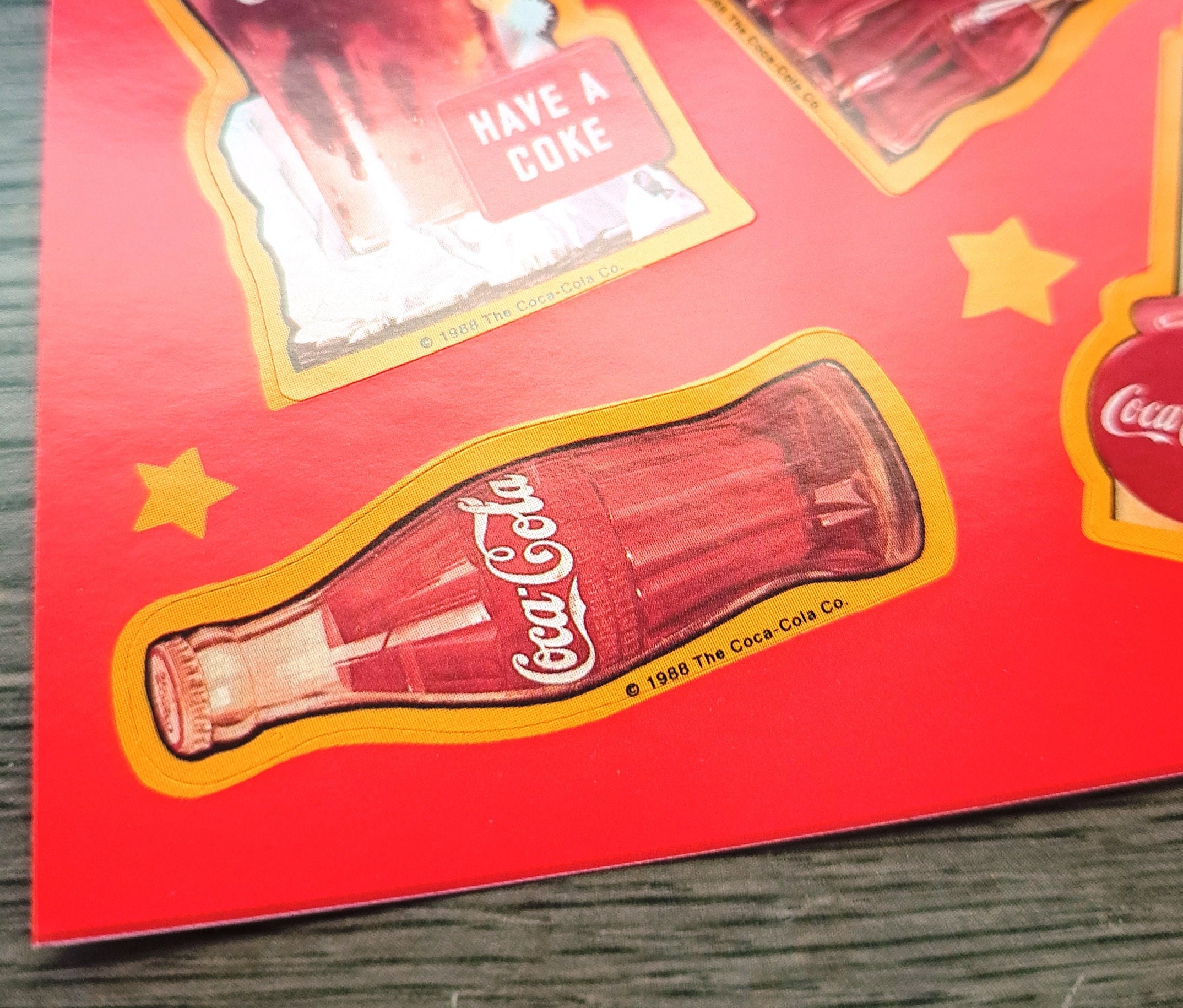 80s Vintage Coca Cola Sticker Sheet Gibson Greetings - Etsy