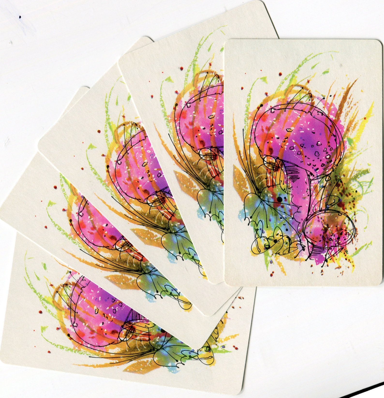 4 Vintage Swap Cards Groovy Retro 70s Purple Mushrooms - Etsy