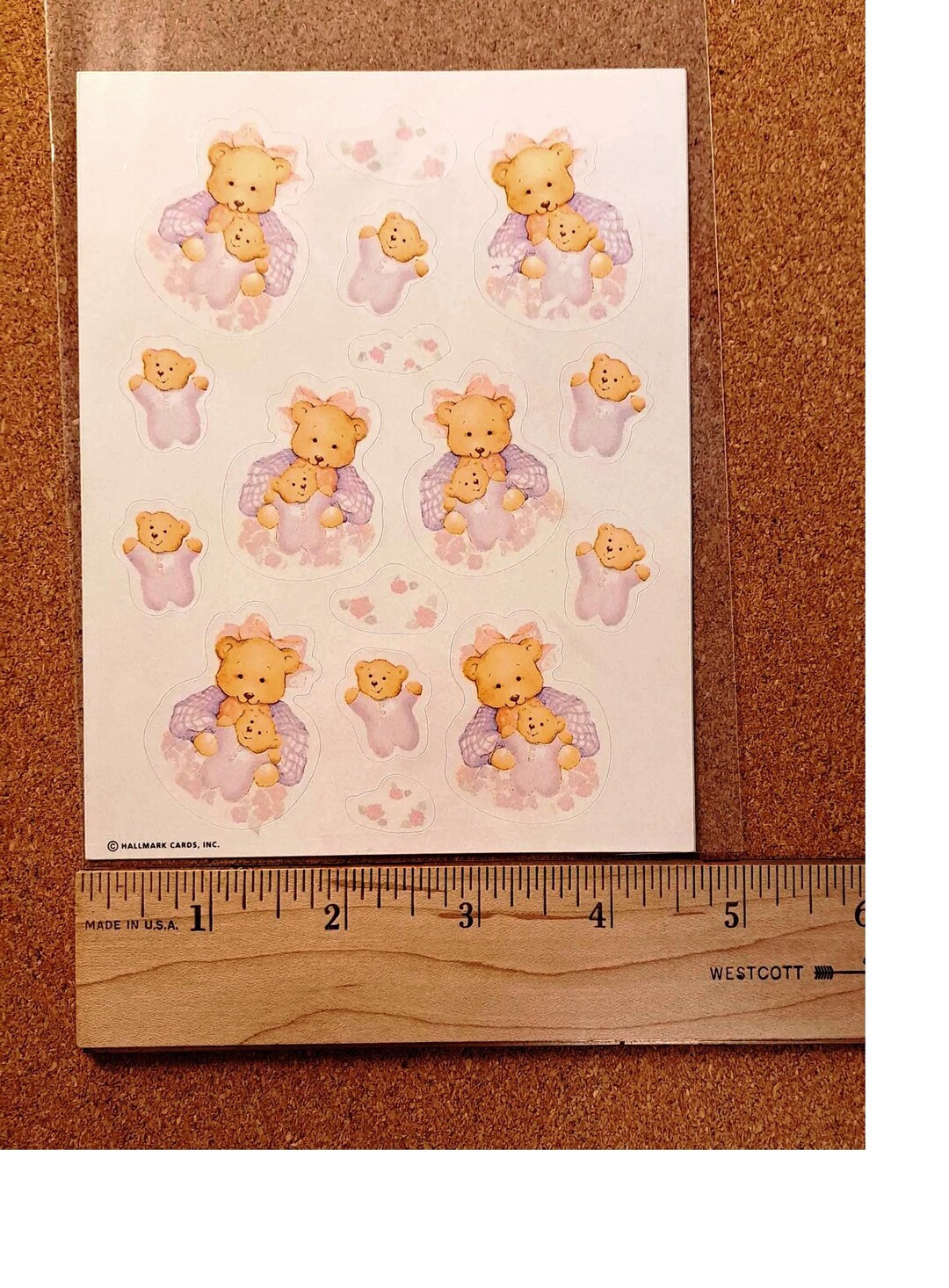 80s 90s Vintage Bear Stickers ~ Mother and Baby Bear ~ Hallmark - Etsy