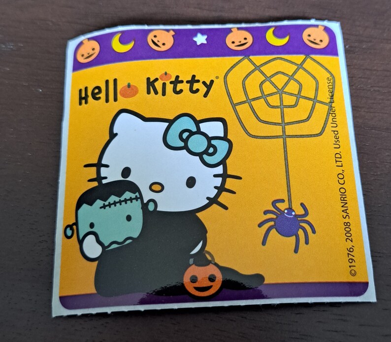 Hello Kitty Halloween Stickers U Pick Red Devil, Black Cat, Vampire ...