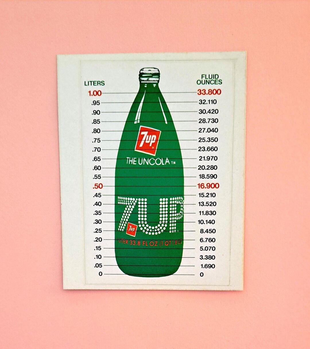 70s Vintage 7UP Cola Seven up Soda Pop Beverage Sticker Advertising ...