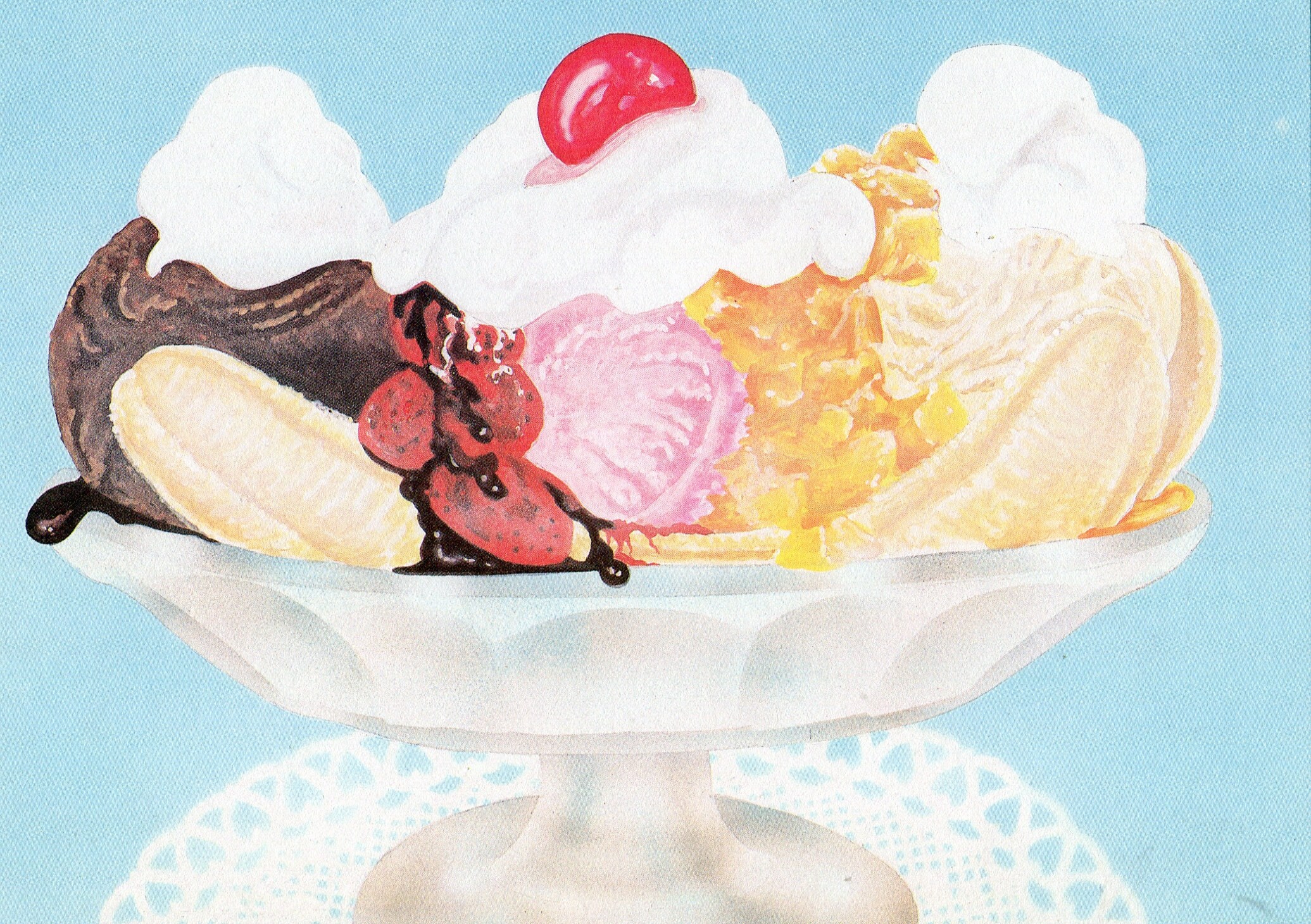 Retro Vintage 80s Ice Cream Sundae Banana Split Stationery - Etsy