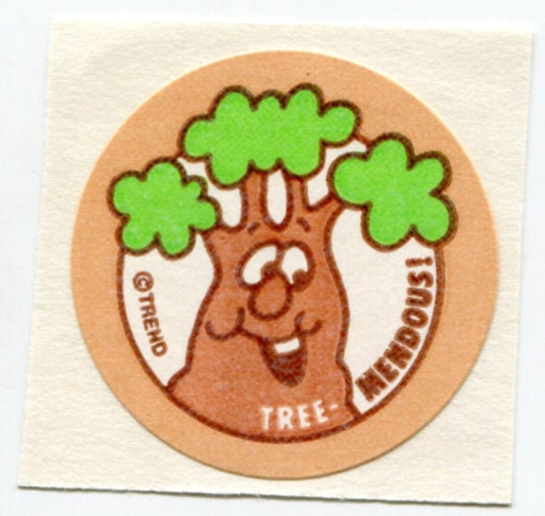 Vintage 80s Sticker Mod Trend Scratch & Sniff Pine Tree Matte - Etsy