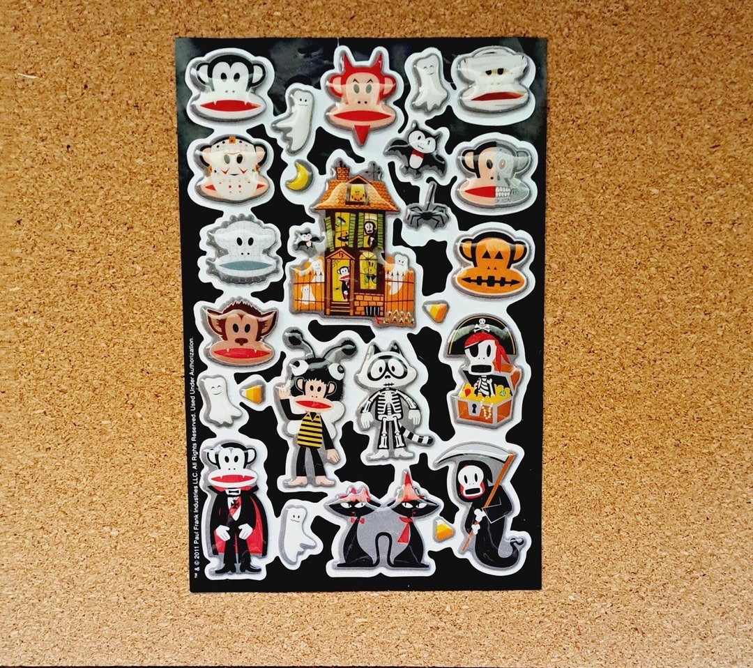 Y2K Puffy Halloween Stickers Julius the Sock Monkey Paul Frank American ...