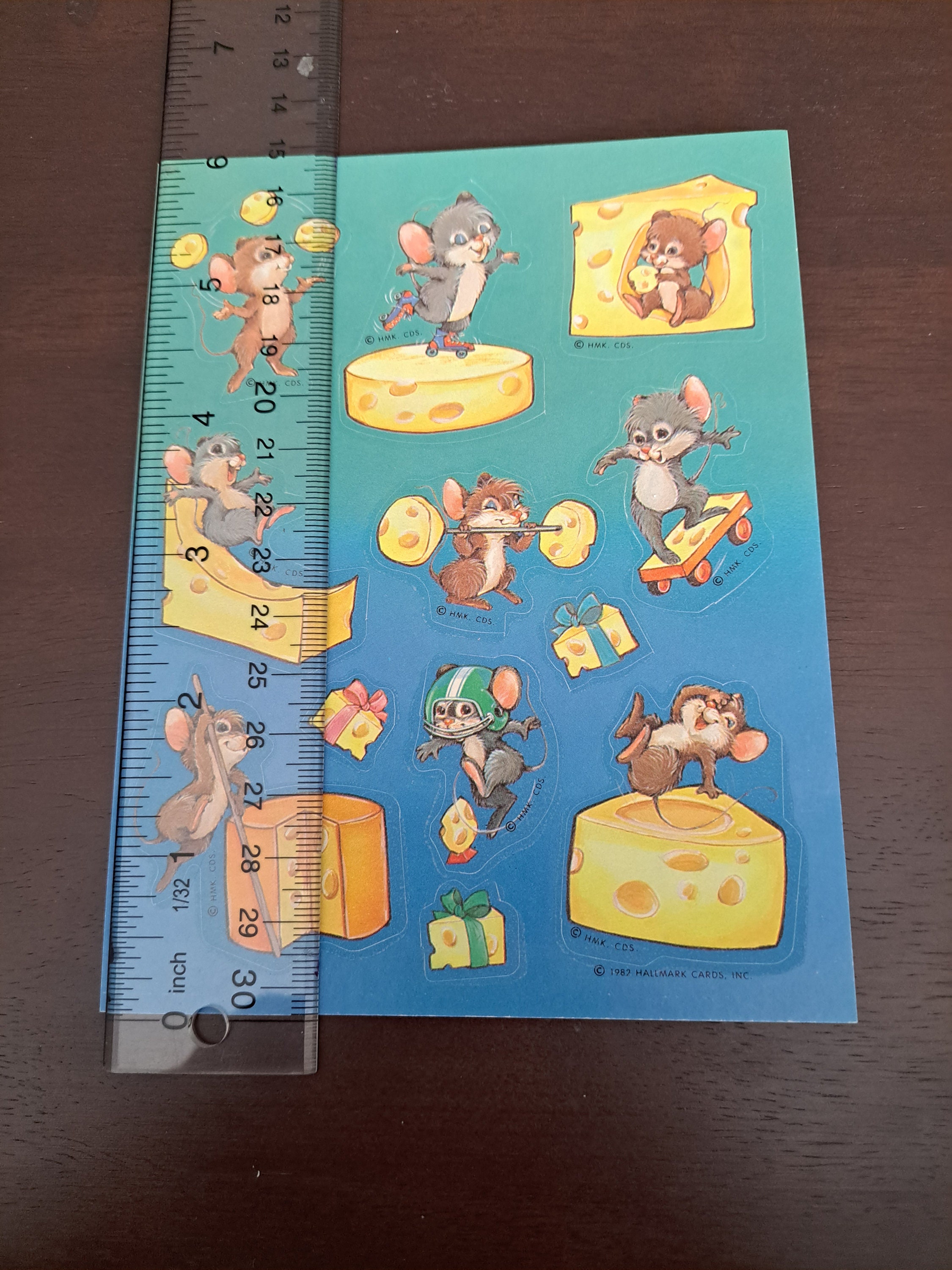 80s Vintage Mouse Mice and Cheese Stinky Scratch and Sniff Stickers ...