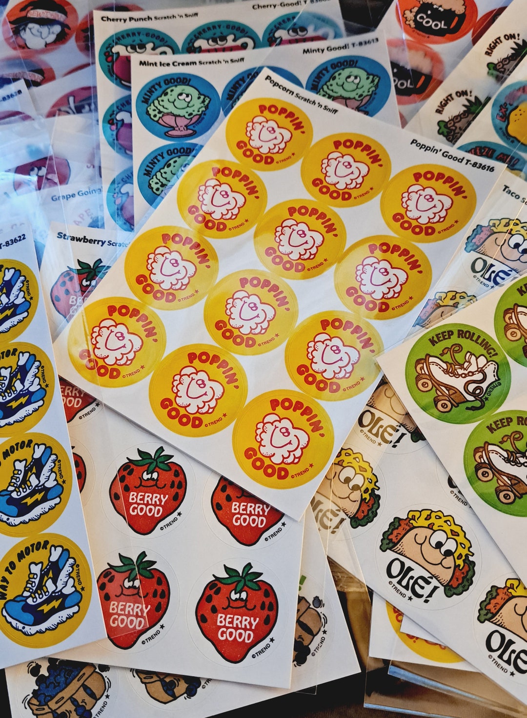 Trend Retro Scratch and Sniff Sticker Sheets Full Sheets Unused You ...