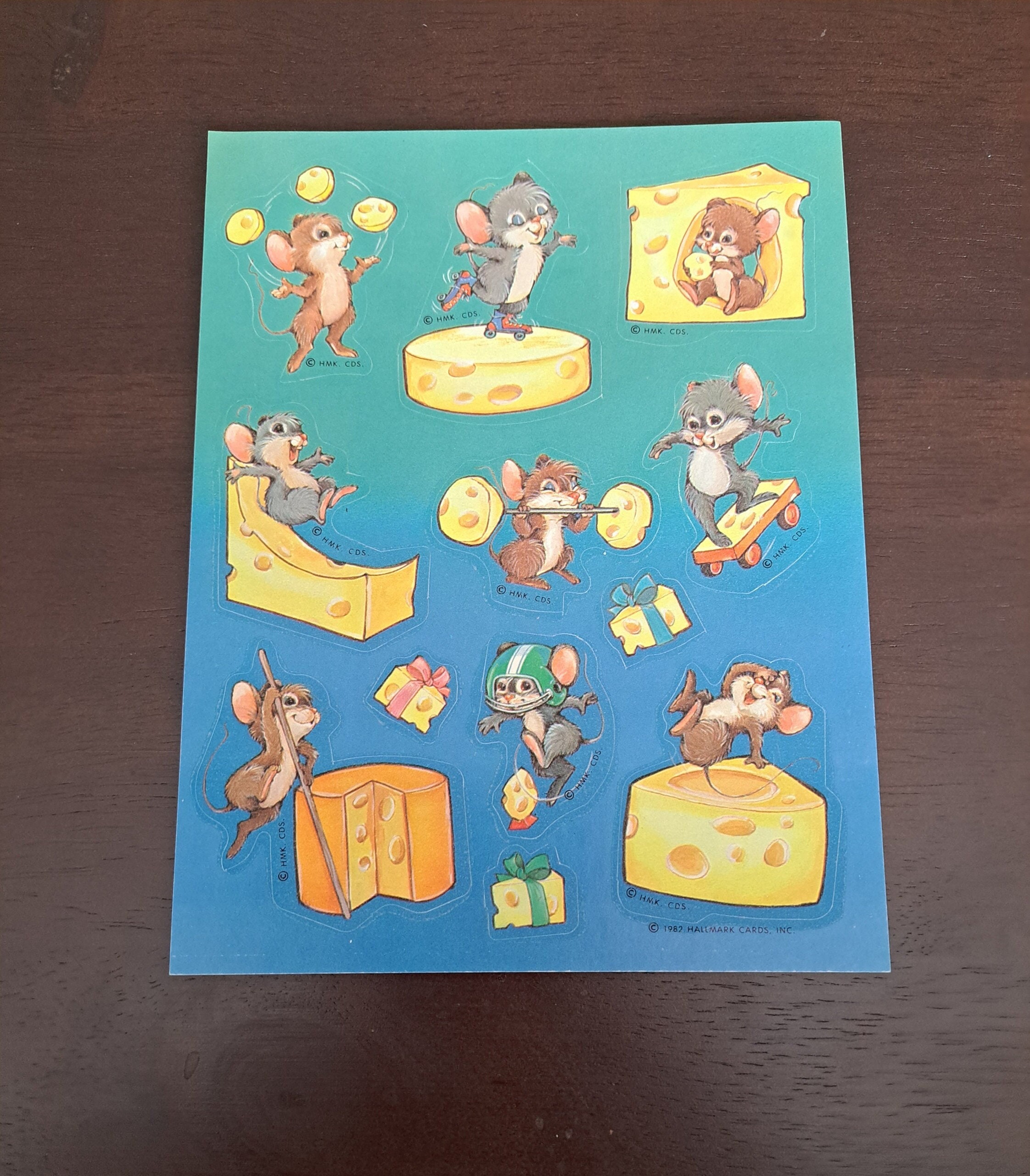 80s Vintage Mouse Mice and Cheese Stinky Scratch and Sniff Stickers ...