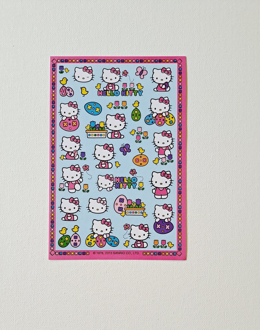Hello Kitty Kawaii Easter Sticker Sheet Sanrio 2013 Spring Eggs ...