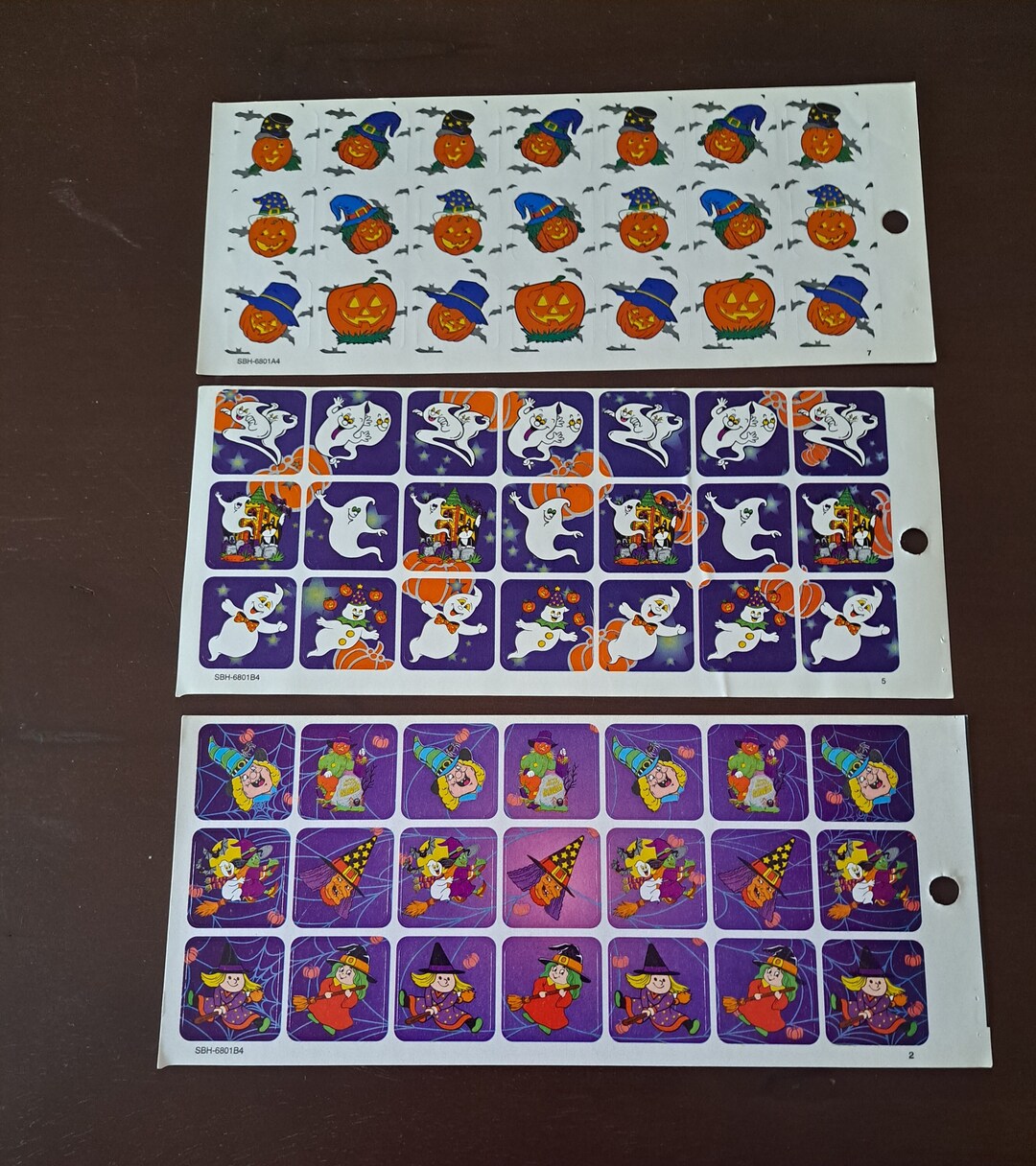 90s Vintage Halloween Mini Sticker Sheets Jack O Lantern - Etsy