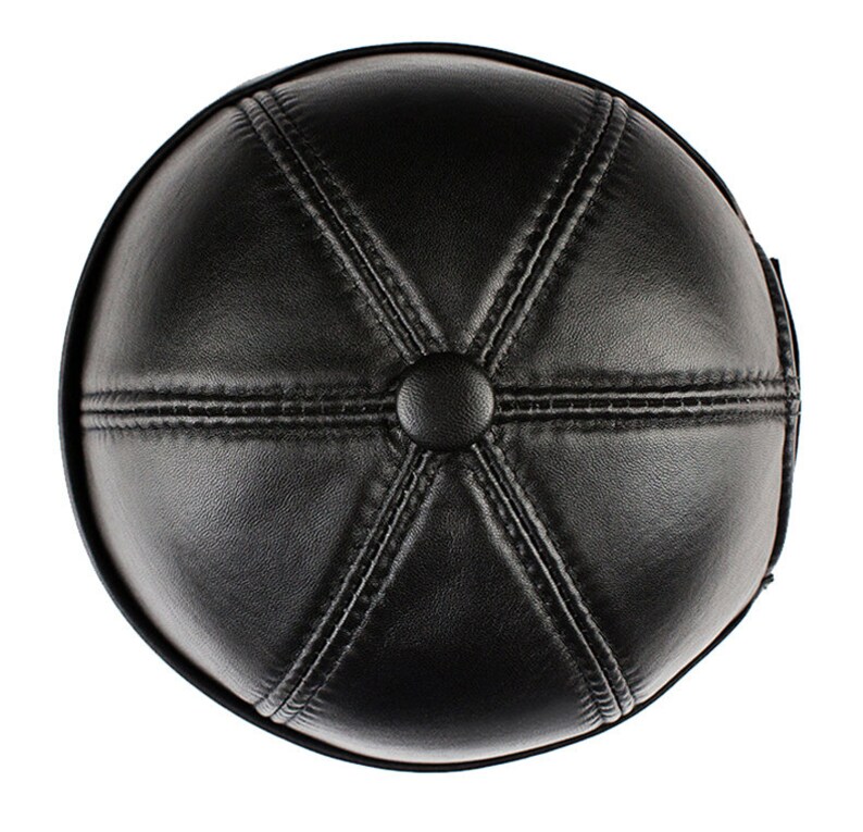 Real Leather Retro Hat Casual Landlord Hat Sheepskin Cap Thin - Etsy