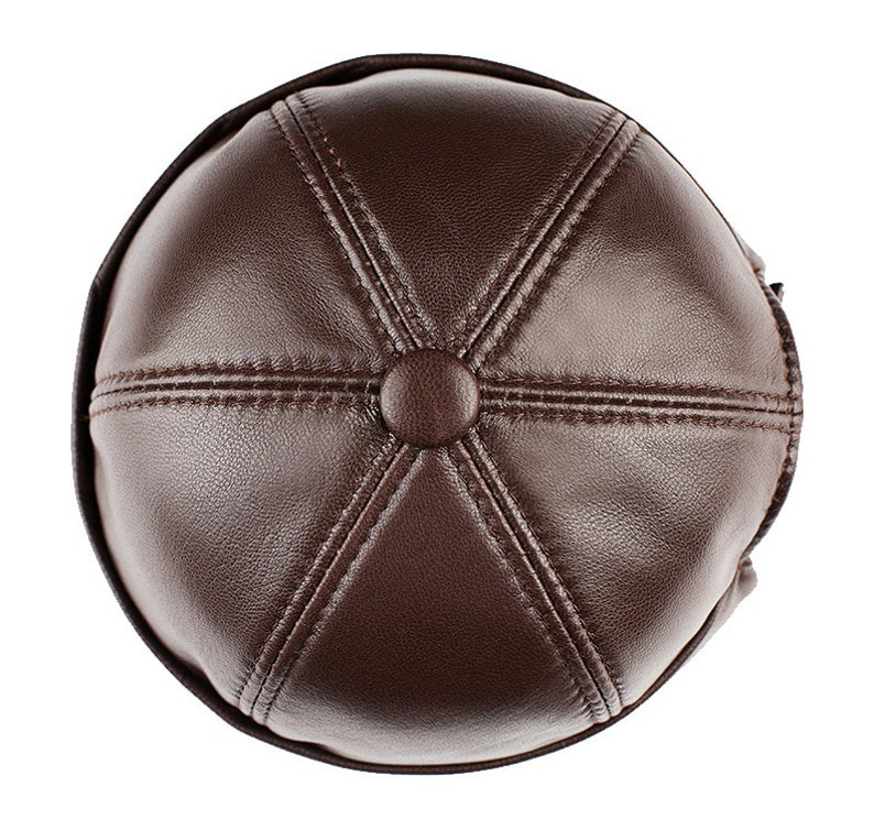 Real Leather Retro Hat Casual Landlord Hat Sheepskin Cap Thin - Etsy