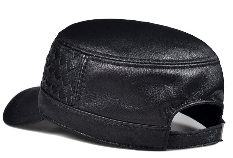 Spring Genuine Leaher Hats Men Male Weave Casual Baseball Caps ...