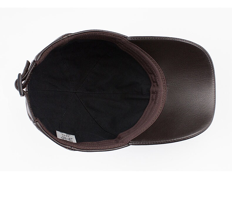 Solid Color Leather Baseball Cap - Etsy