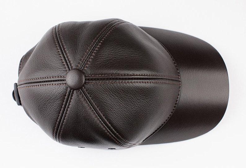 Solid Color Leather Baseball Cap - Etsy