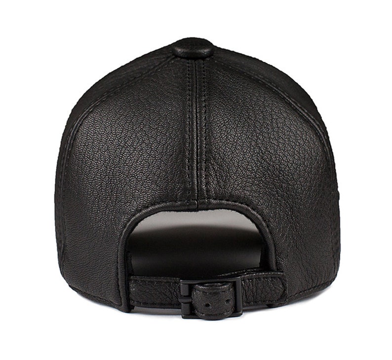 Solid Color Leather Baseball Cap - Etsy