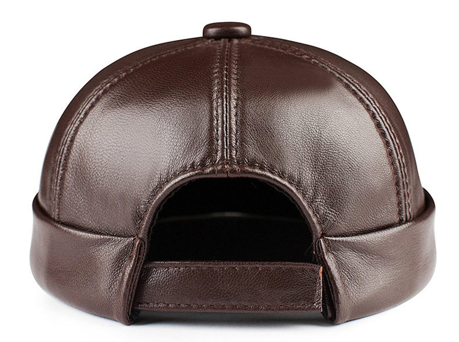 Real Leather Retro Hat Casual Landlord Hat Sheepskin Cap Thin - Etsy