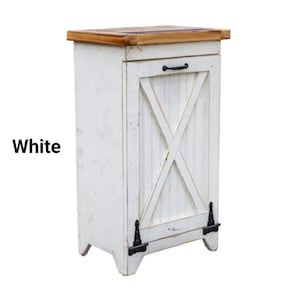 Waste Can Cabinet | Stylish Trash Can | Rustic Home Decor | 3 Color ...