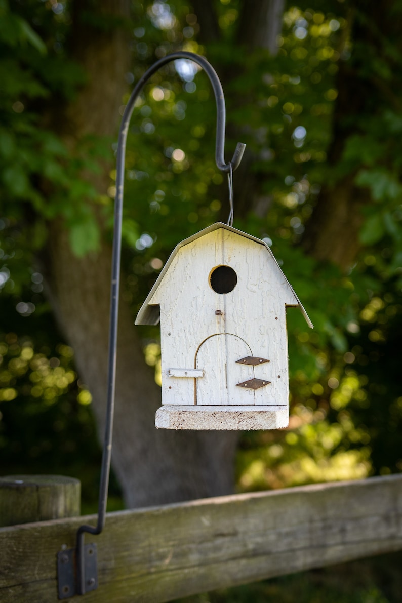 Hanging Barn Birdhouse | Rustic Reclaimed Wood, Wren House - Etsy