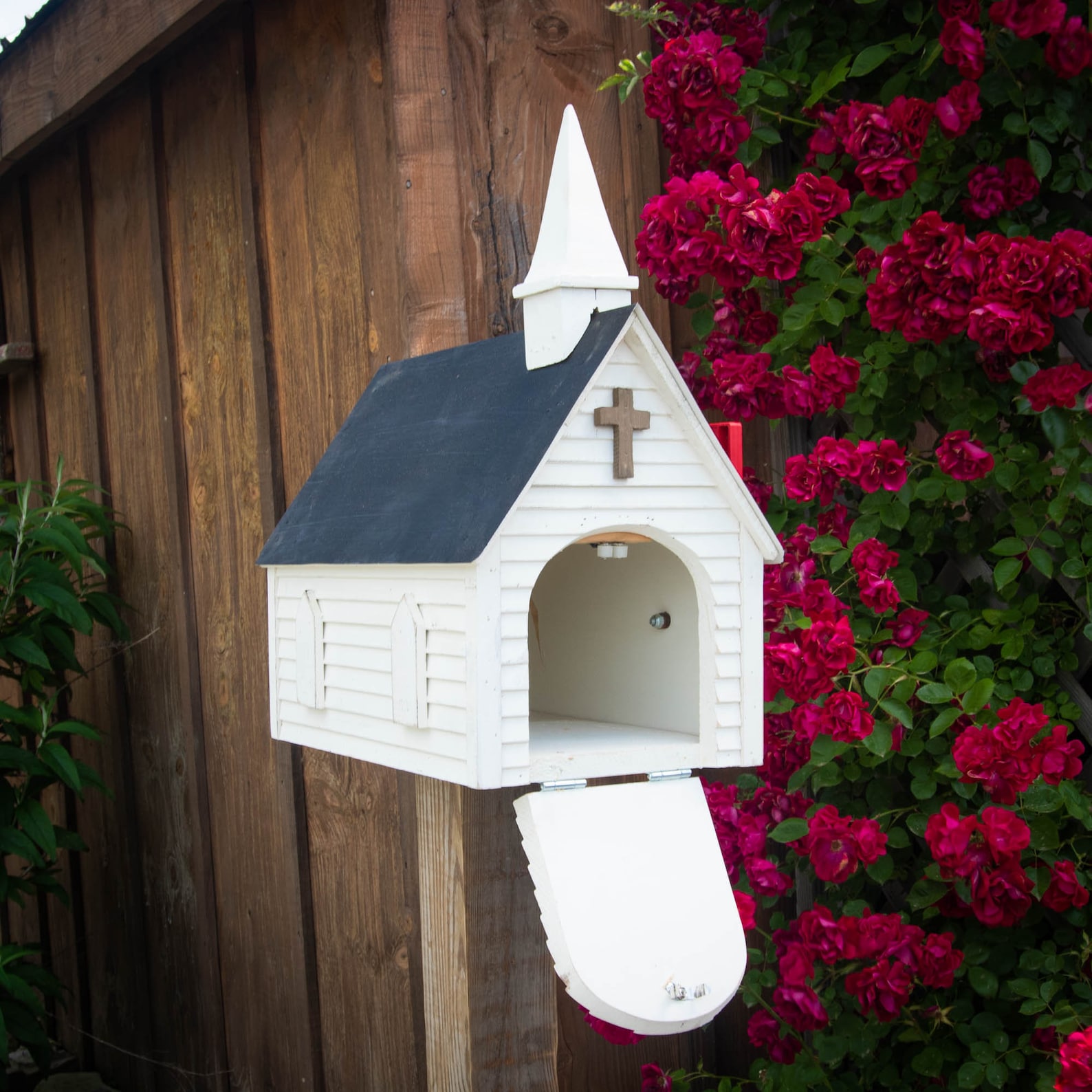 Church Wooden Mailbox Decorative Mailbox Large Mailbox Outside ...