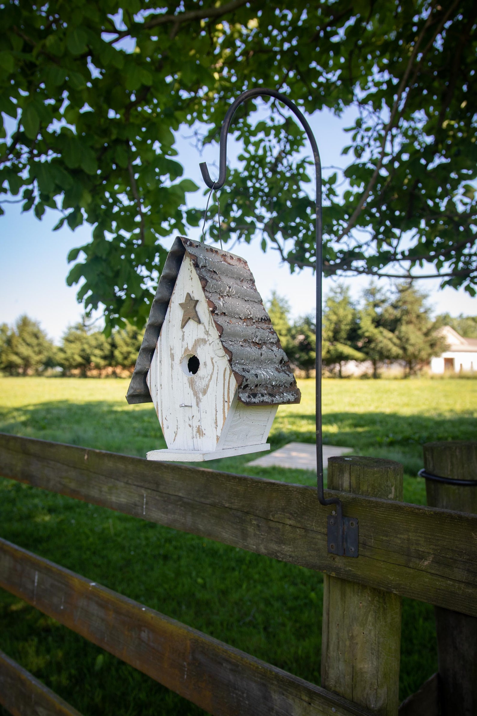 A-frame Unique Birdhouse Attracts Downy Woodpeckers Chickadees Titmice ...