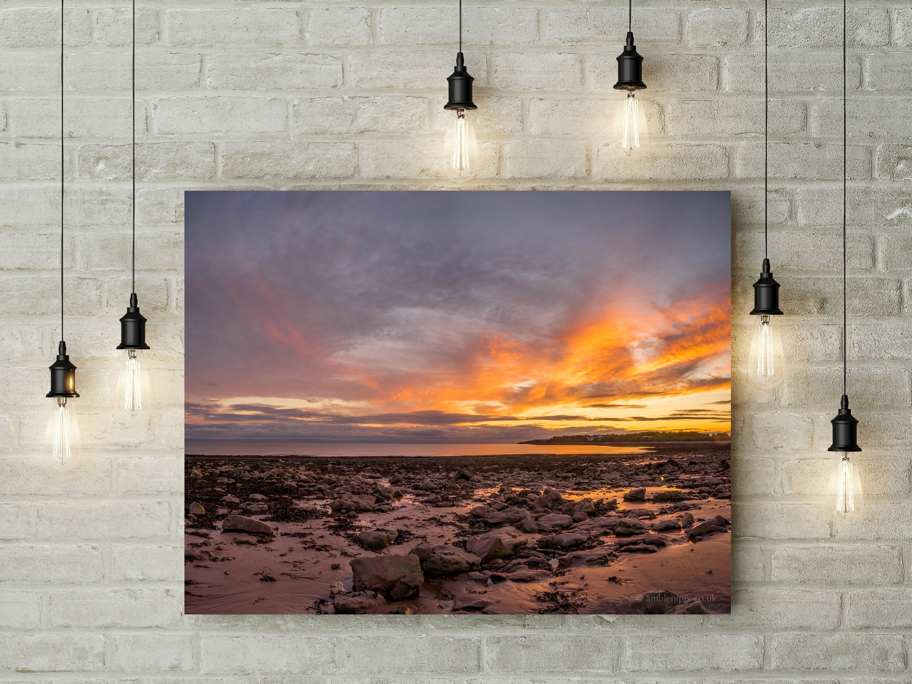 Sunset Picture of Sully Beach, Welsh Wales Landscape Nature Print - Etsy