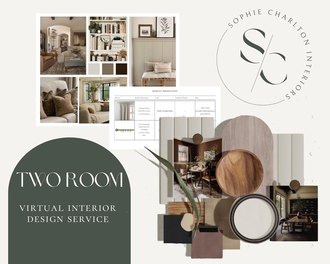 2 Rooms Custom Virtual Interior Design | Full Interior Design Service ...