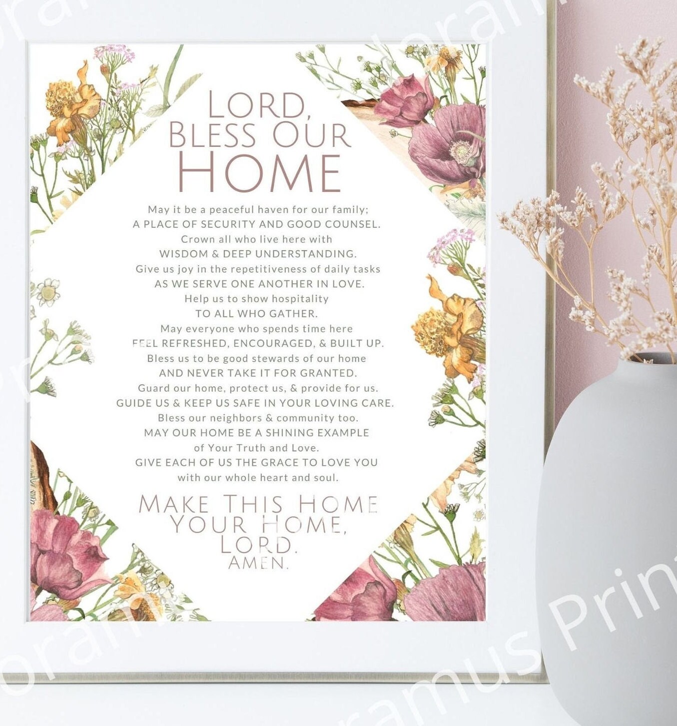 Lord Bless Our Home Digital Print, Catholic Housewarming Gift, Catholic ...