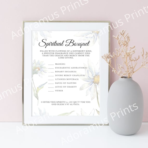 Spiritual Bouquet Printable Catholic Gift Religious Bouquet - Etsy Canada