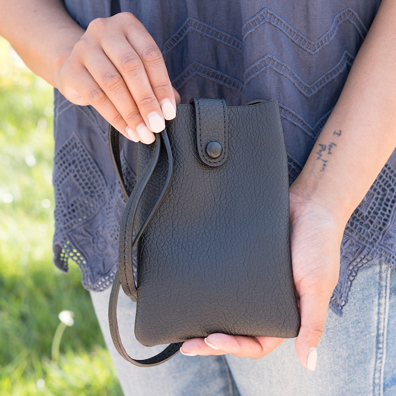 Small Cell Phone Mini Bag, Vegan Leather Crossbody Phone Bag, Cell ...