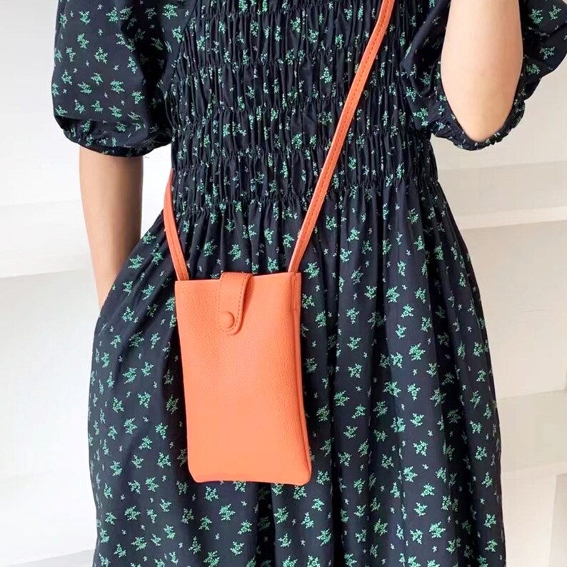 Small Cell Phone Mini Bag, Vegan Leather Crossbody Phone Bag, Cell ...