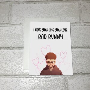 Bad Bunny Valentines Day Card Dia Del Amor Y La Amistad - Etsy
