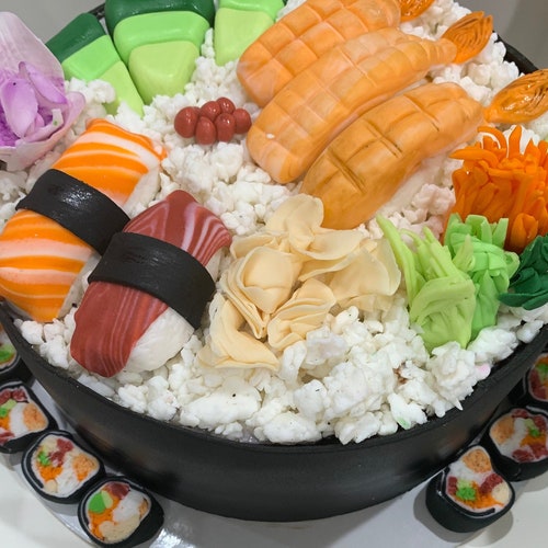 Fondant Sushi Edible Cake Topper/dessert Sushi - Etsy