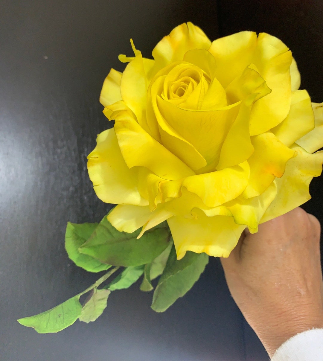 Handmade Edible Jumbo Rose Cake Toppers, Sugar Big Rose Decorations ...