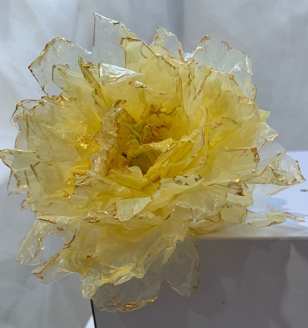 Handmade Rice Paper Cake Peony Flower Edible Cake Flower Topper ...