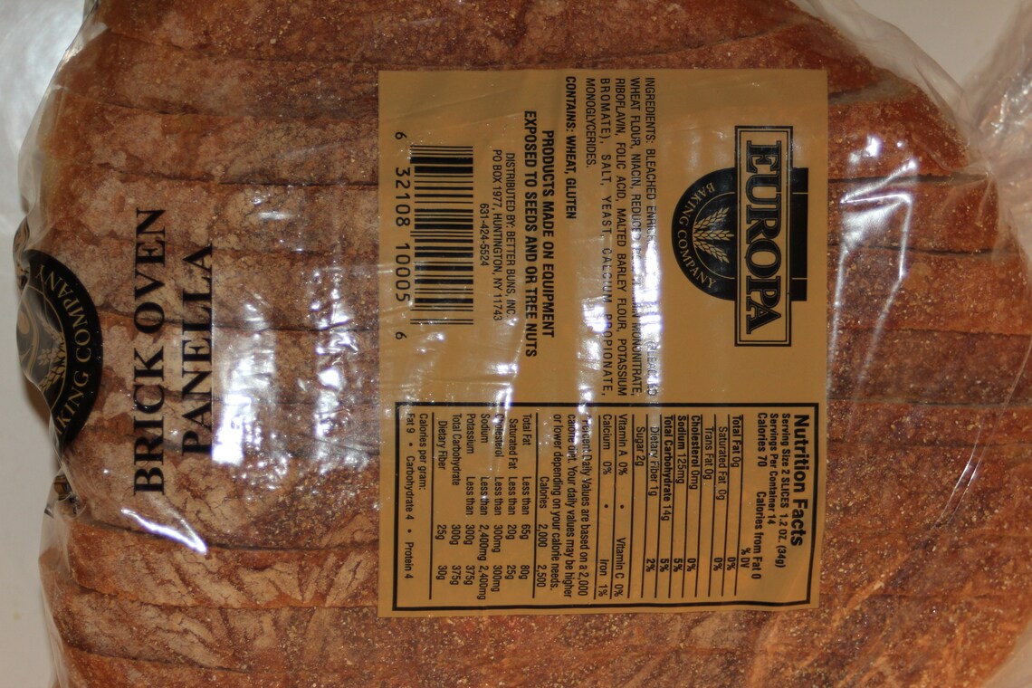 Brick Oven Panella Sliced Bread 16 Oz pack of 2 - Etsy