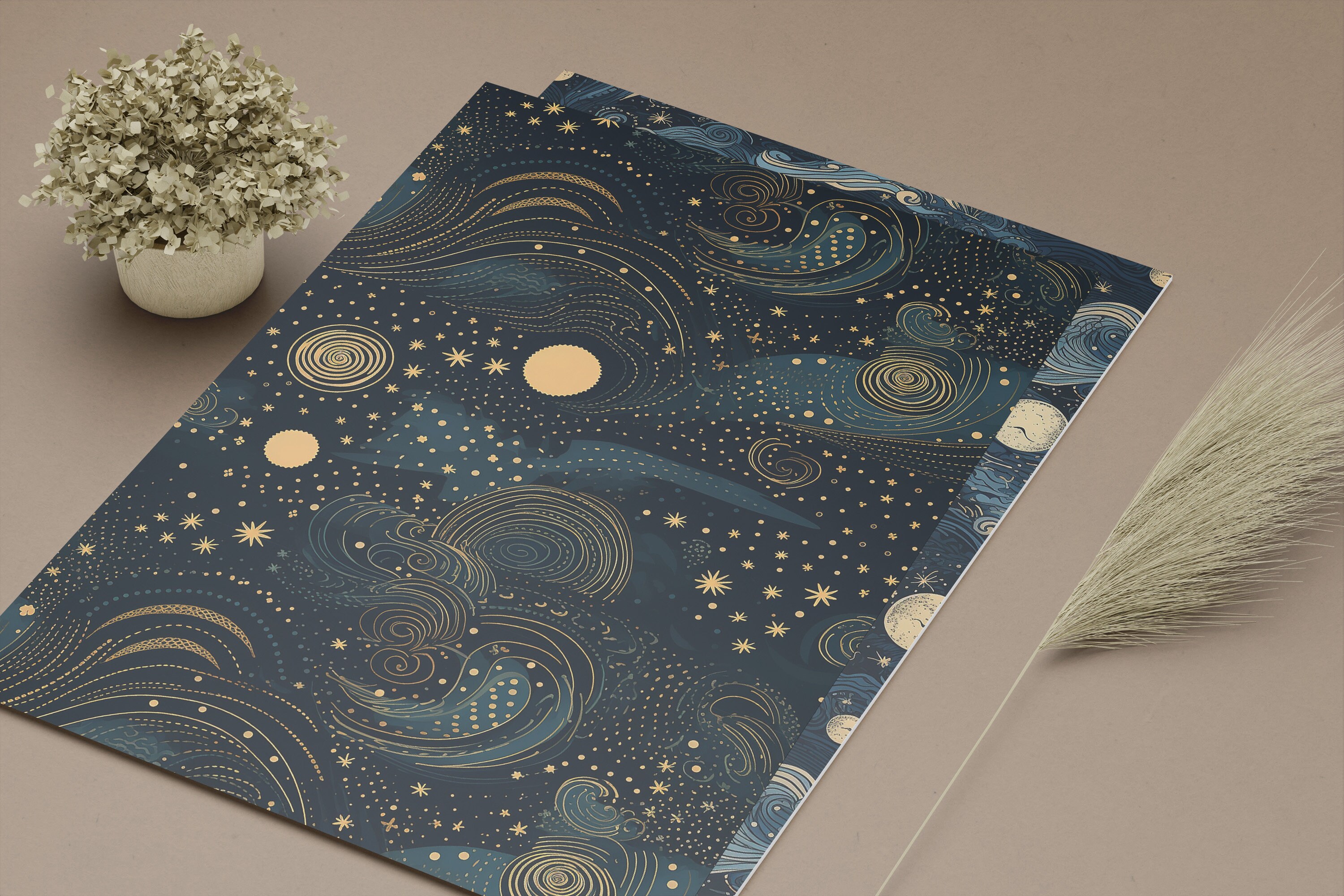 Magical Starry Night Patterns: Set of 8 Handcrafted Designs for DIY ...