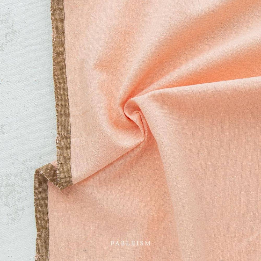 Fableism, Sprout Wovens, 100% Cotton, Yarn Dyed Fabrics, FSW-14, Peachy ...
