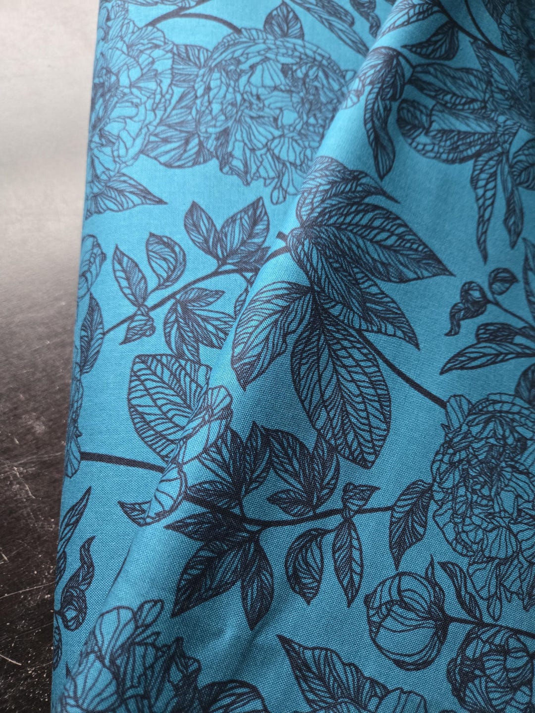 Indelible, Anna Maria Horner, 100% Cotton, Peony in Ocean - Etsy