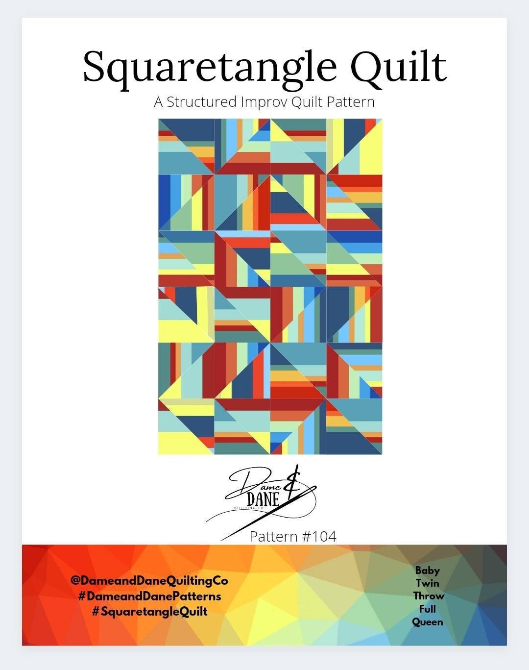 PDF Quilt Pattern, Squaretangle, Quilt Pattern - Etsy