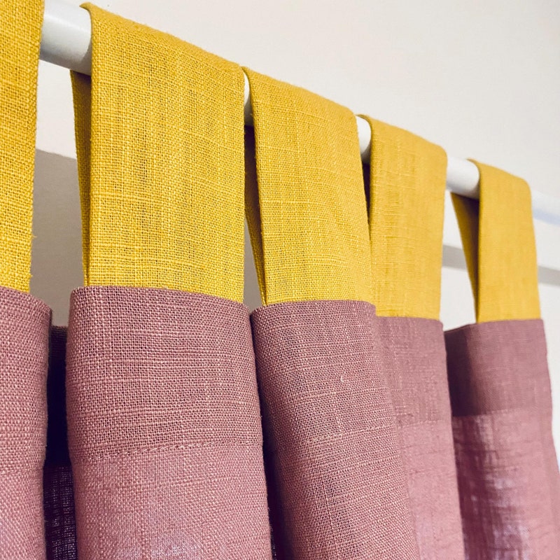 Colorblock Curtains - Etsy