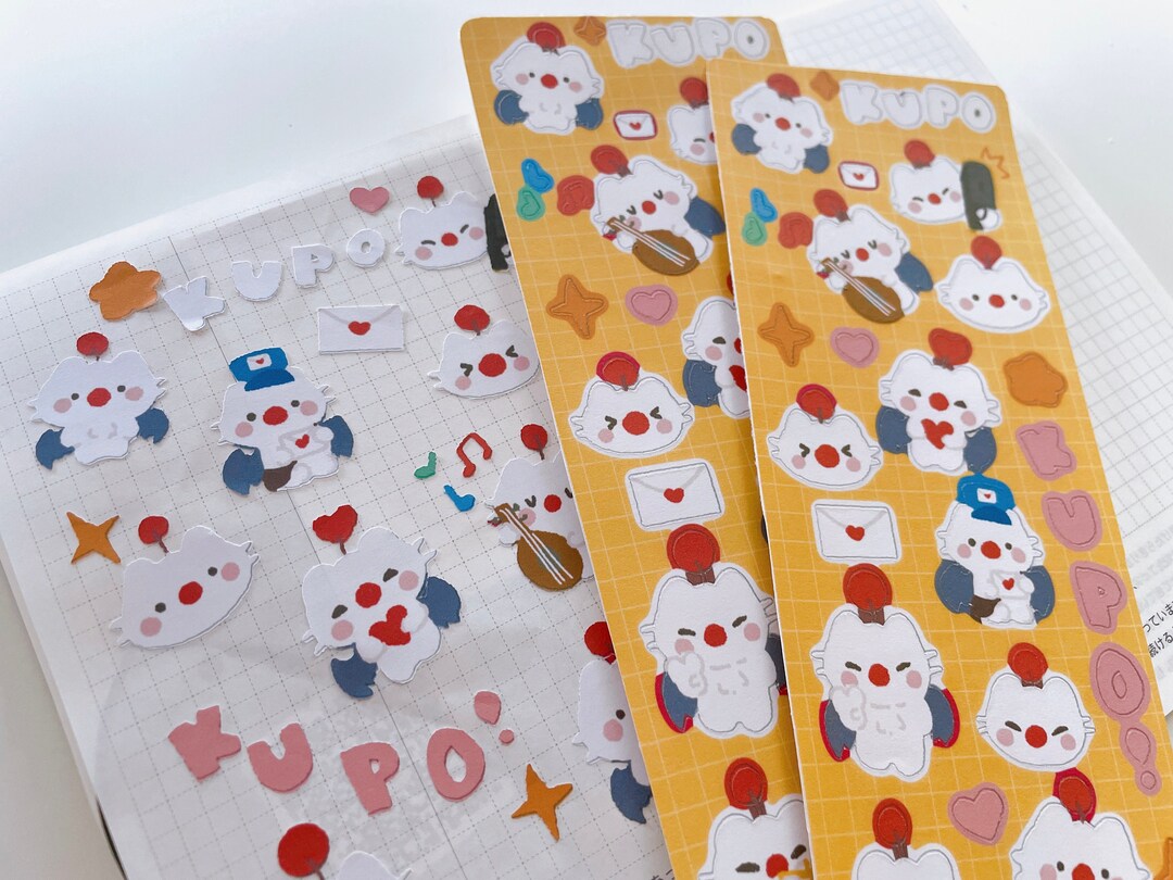 Final Fantasy Moogle Sticker Sheet | FFXIV | Final Fantasy 14 | Final ...