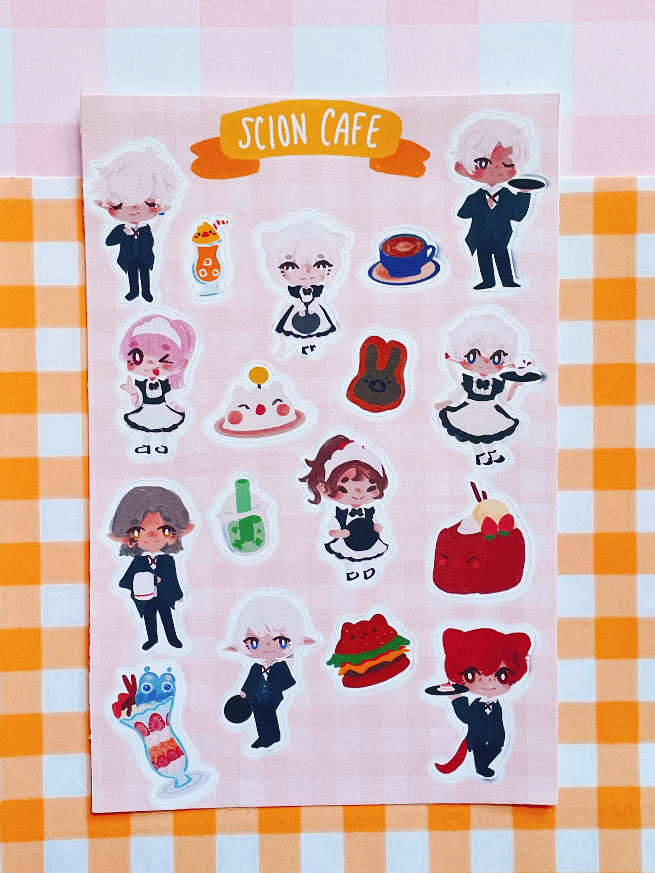 FFXIV Scion Cafe Sticker Sheet | Final Fantasy 14 NPC Sticker Sheet ...